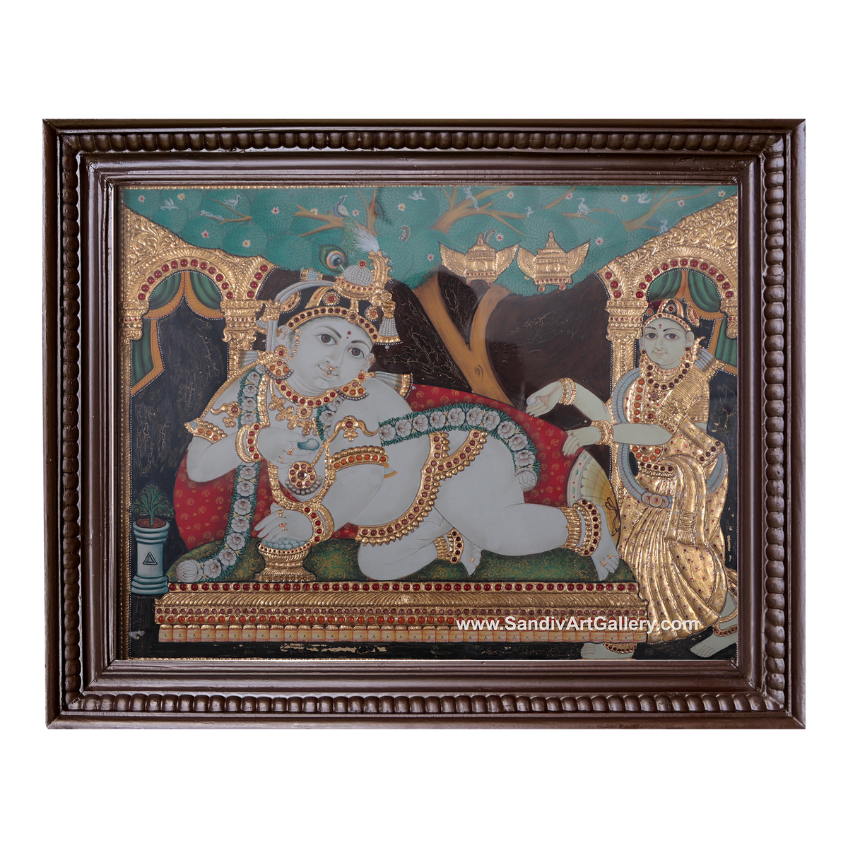 Buy Krishna Tanjore Painting Online - Sandiv Art Gallery