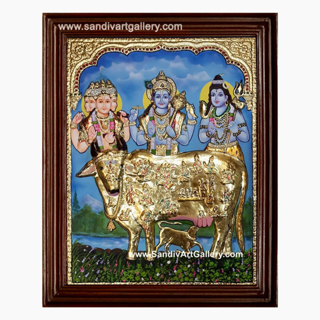 Shop Online Komatha Semi Embossed Tanjore Painting| Free Shipping ...