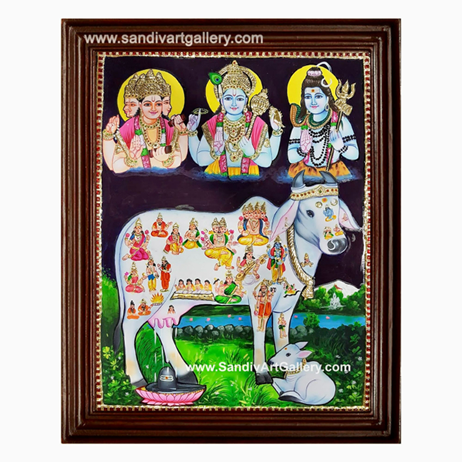 Komatha Double Embossed Tanjore Painting| Buy Online- Best Price ...