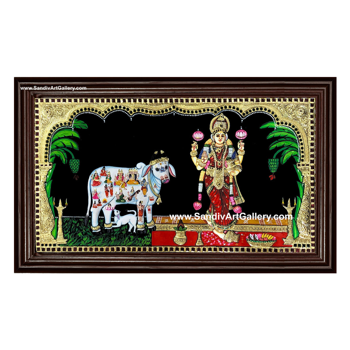 Grahalakshmi Tanjore Painting - Best Price - Sandiv Art Gallery