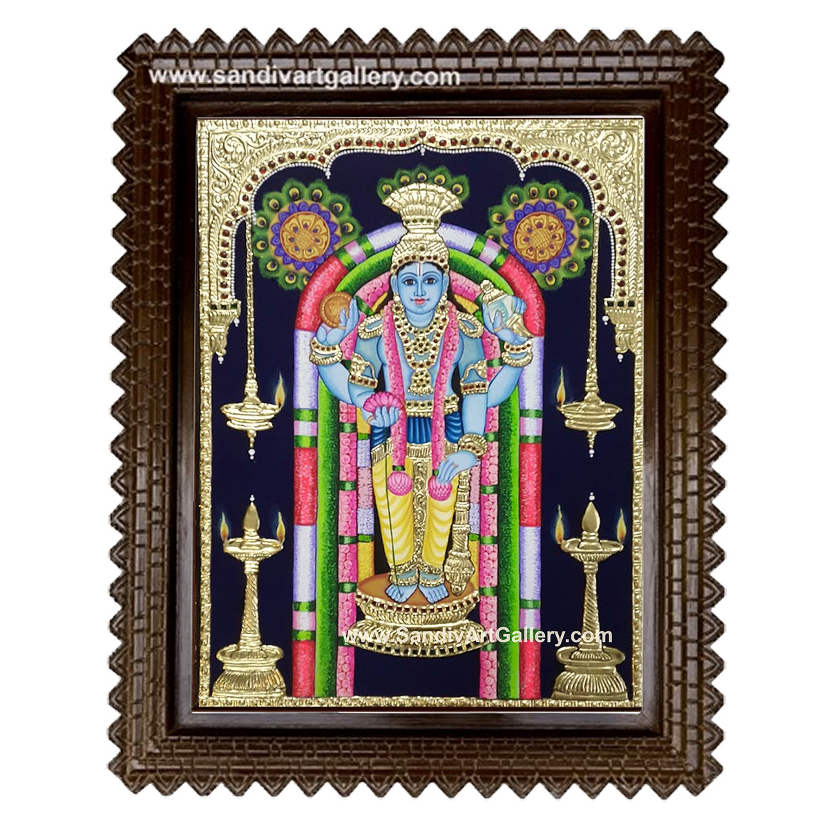 Authentic Guruvayurappan Tanjore Painting online| Best Quality and ...