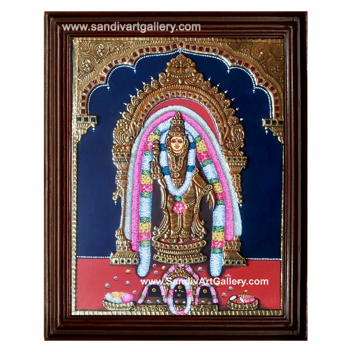 Shop Online Periya Nachi Amman Tanjore Painting - Sandiv Art Gallery