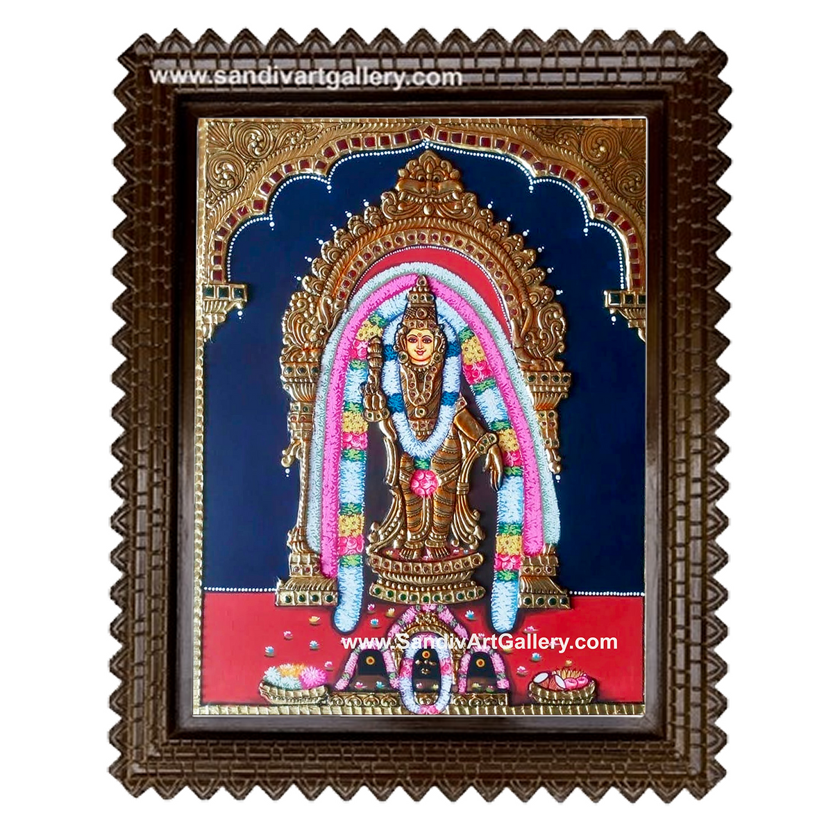 Shop Online Periya Nachi Amman Tanjore Painting - Sandiv Art Gallery