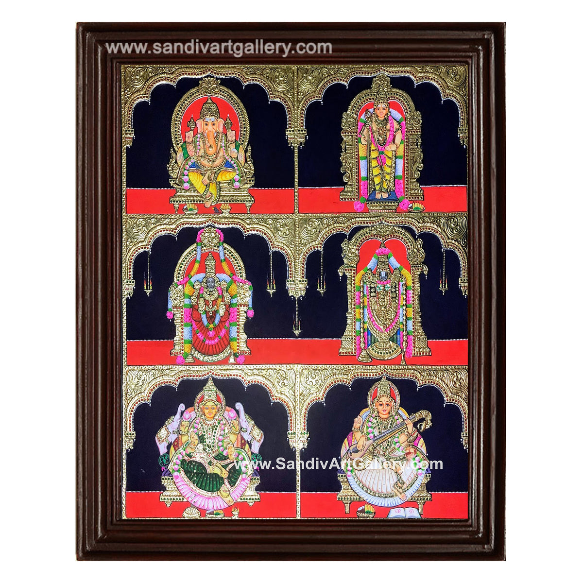 Buy Customised Pooja Room panel Tanjore Painting Online - Sandiv Art ...