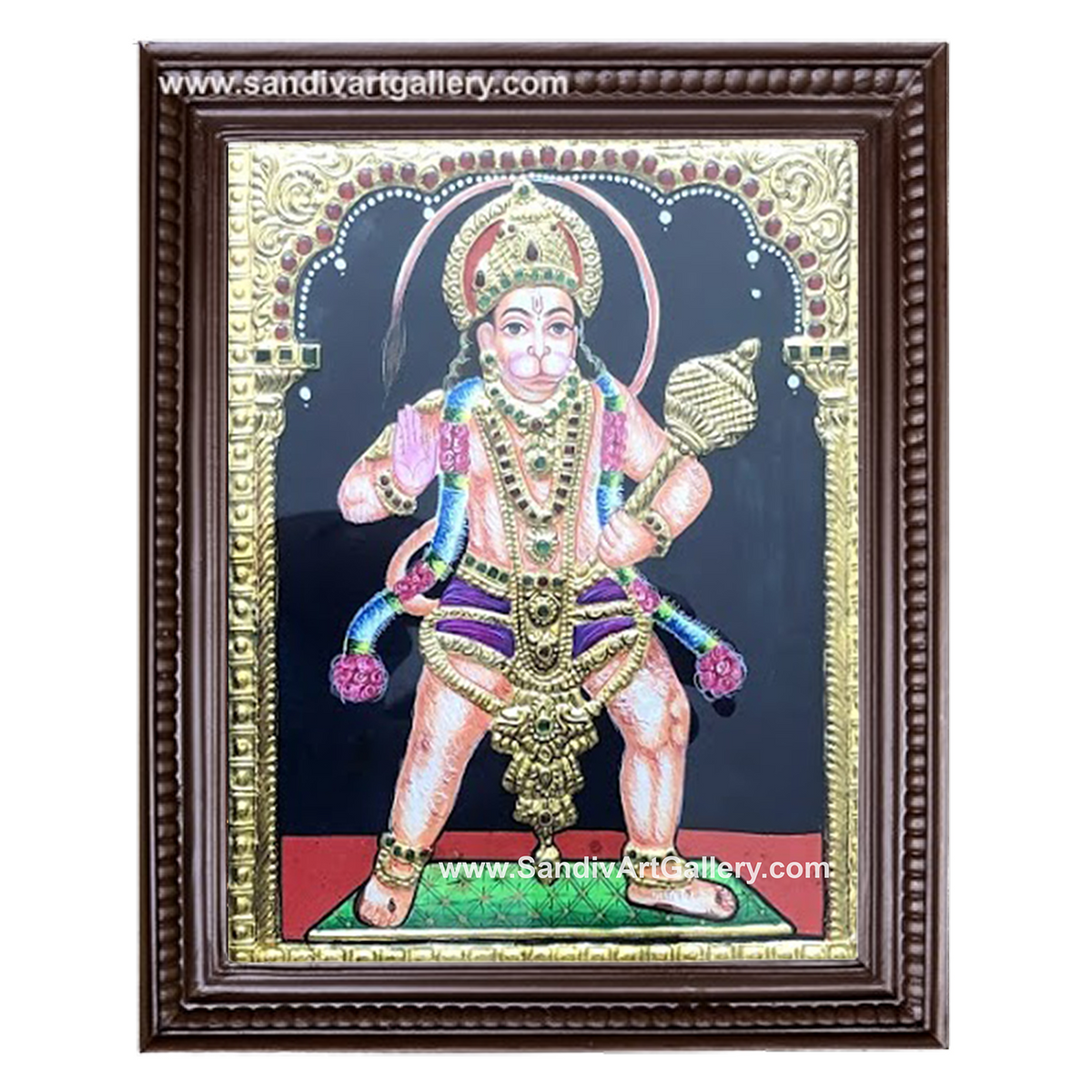 Authentic Veera hanuman Tanjore Painting online| Best Quality and Price ...
